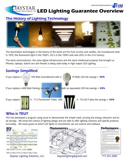 Stan Barrett TEU Guarantee Presentation - Daystar Lighting Solutions