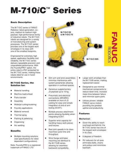 M-710iC Series.pdf - FANUC Robotics