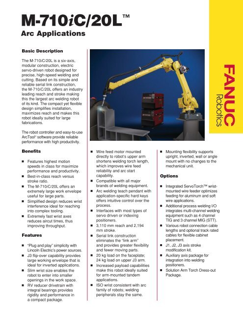 M-710iC-20L Arc Welding - FANUC Robotics
