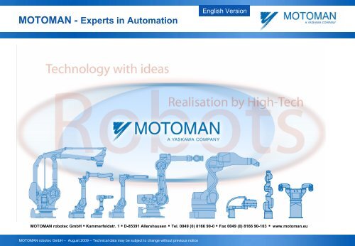 2.600 Installed robot systems - Motoman