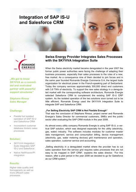 Integration of SAP IS-U and Salesforce CRM - Skyvva.com