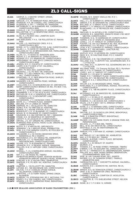 ZL3 CALL-SIGNS - Angels NZ