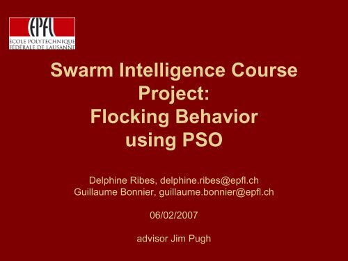 Flocking Behavior - EPFL