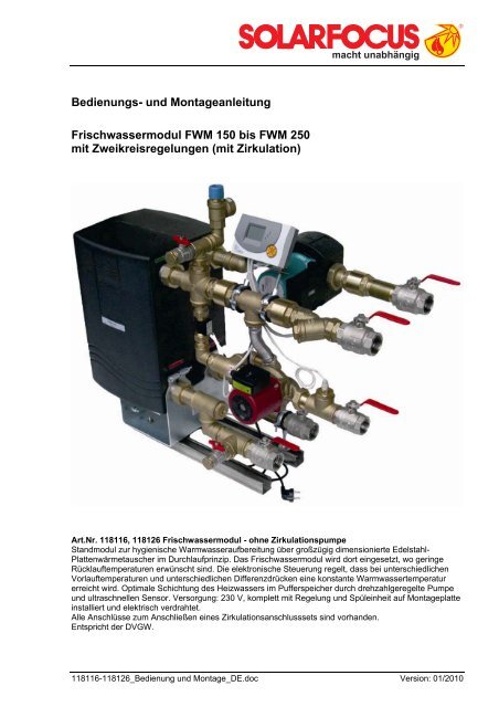 SOLARFOCUS GmbH A-4451 St. Ulrich bei Steyr Werkstraße 1 Tel.