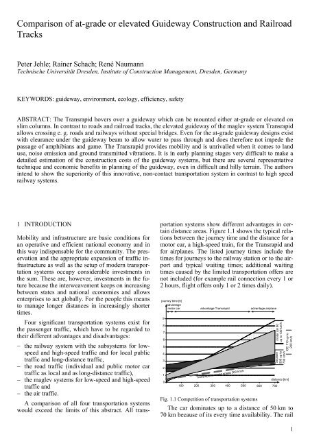 Comparison of at-grade or elevated Guideway Construction and ...