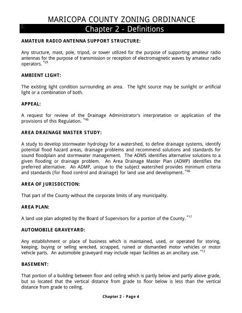 MARICOPA COUNTY ZONING OR