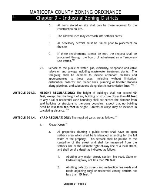 MARICOPA COUNTY ZONING OR