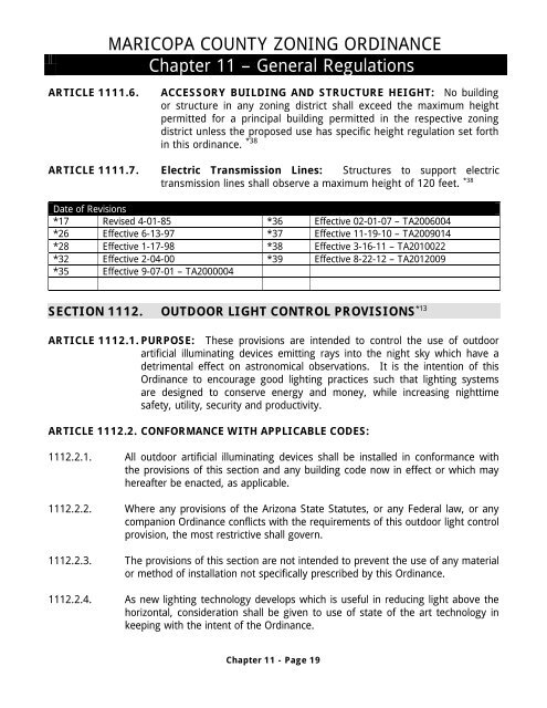 MARICOPA COUNTY ZONING OR