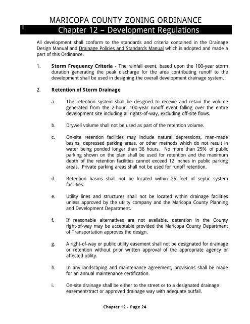 MARICOPA COUNTY ZONING OR