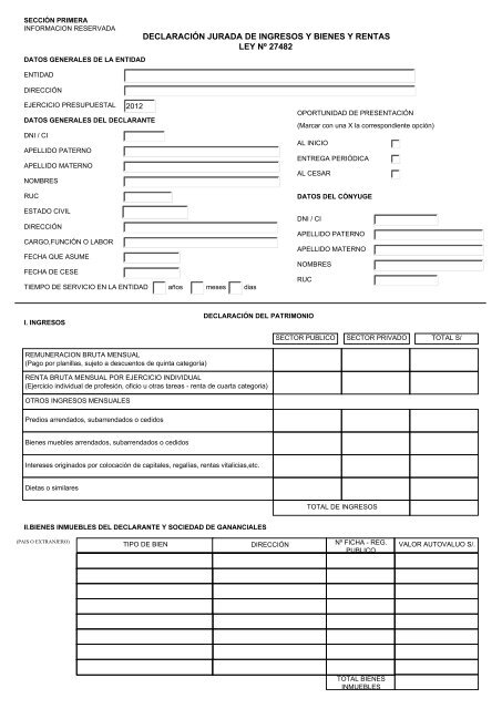 Declaracion Jurada De Ta Cat Declaracion Jurada De Rentas De My Xxx