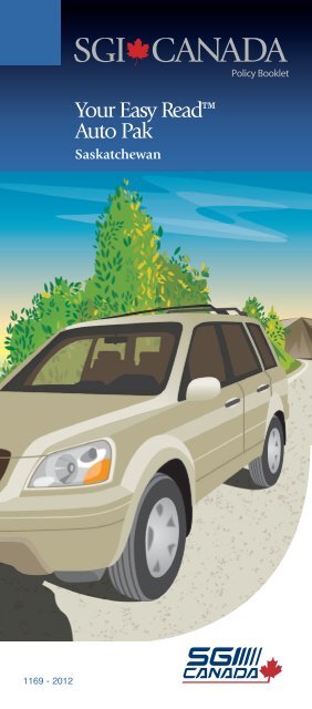 SGI CANADA Policy Booklet - Auto Pak