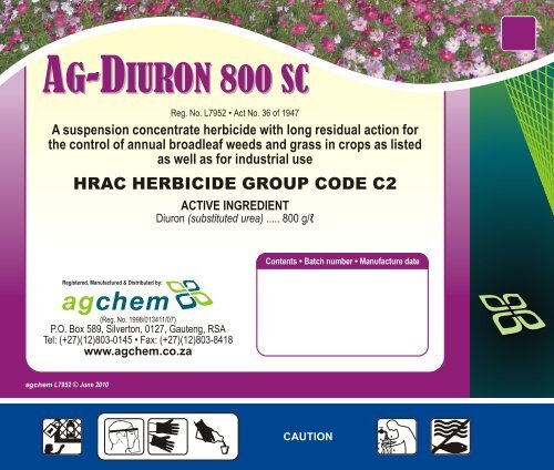 Ag-Diuron 800 SC Labels (Rev100722) - Ag-Chem Africa (Pty)