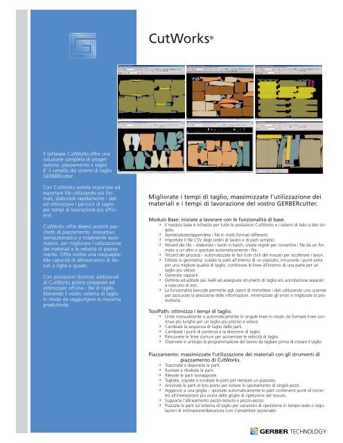 CutWorks® - Gerber Technology