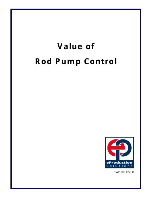 Value of Rod Pump Control - Ep-Solutions.com