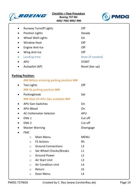 Checklist