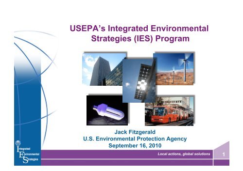 USEPA's Integrated Environmental Strategies (IES) Program