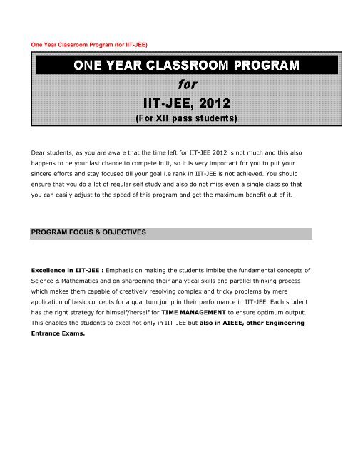 One Year Classroom Program (12th Pass).pdf - fiitjee- home