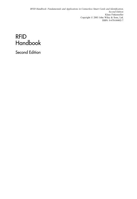 RFID Handbook - Department of Electrical Engineering, IIT Bombay
