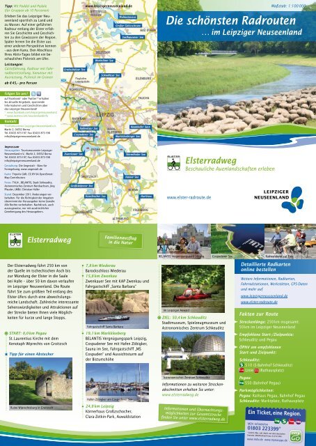 Die schönsten Radrouten im Leipziger Neuseenland - Elsterradweg Die schönsten Radrouten im Leipziger Neuseenland - Elsterradweg
