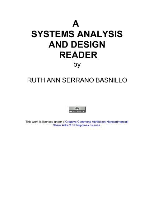 A SYSTEMS ANALYSIS AND DESIGN READER