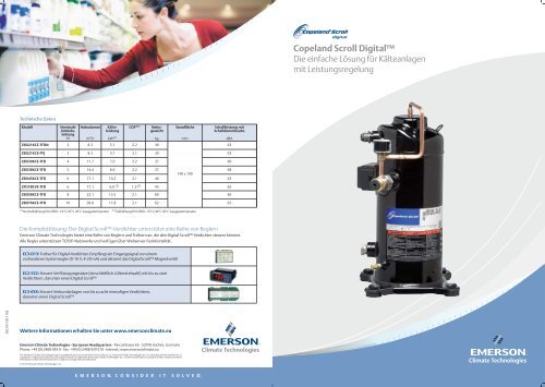 Copeland Scroll Digital™ - Emerson Climate Technologies