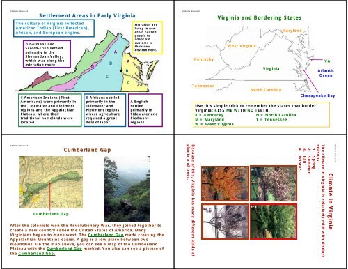 Virginia and Bordering States - VA Studies