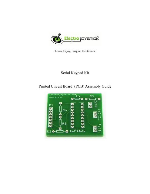 Serial Keypad Kit Printed Circuit Board (PCB) Assembly Guide