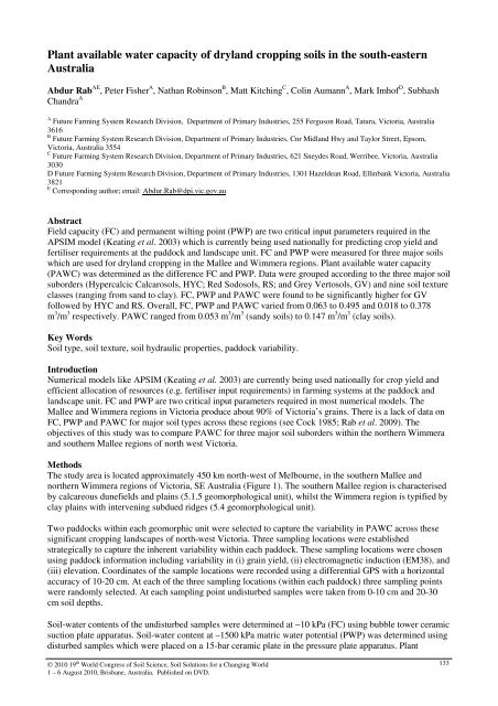 Rab Abdur - International Union of Soil Sciences