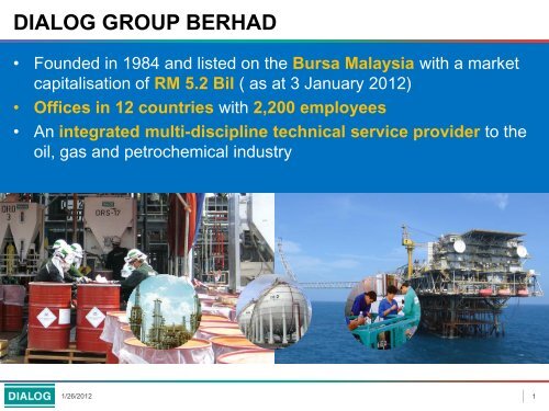 DIALOG GROUP BERHAD - Dialog Malaysia DIALOG GROUP BERHAD - Dialog Malaysia
