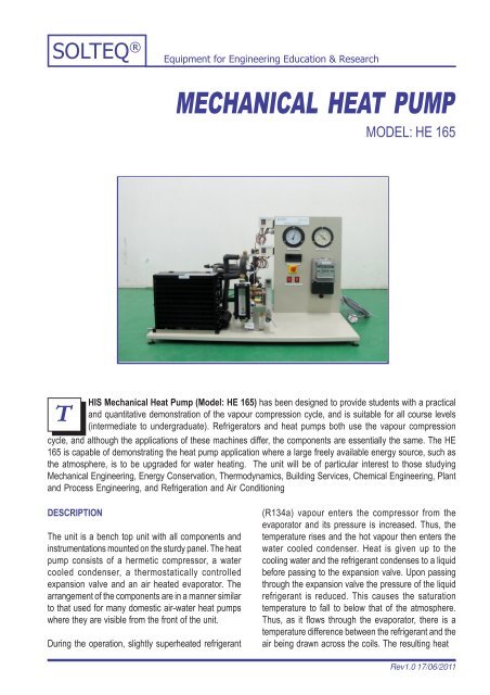 MECHANICAL HEAT PUMP - Solution Engineering