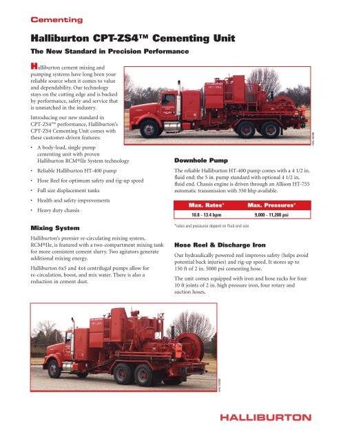 Halliburton CPT-ZS4™ Cementing Unit
