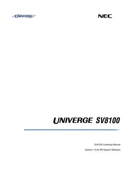 SV8100 Licensing Manual v1.5.pdf