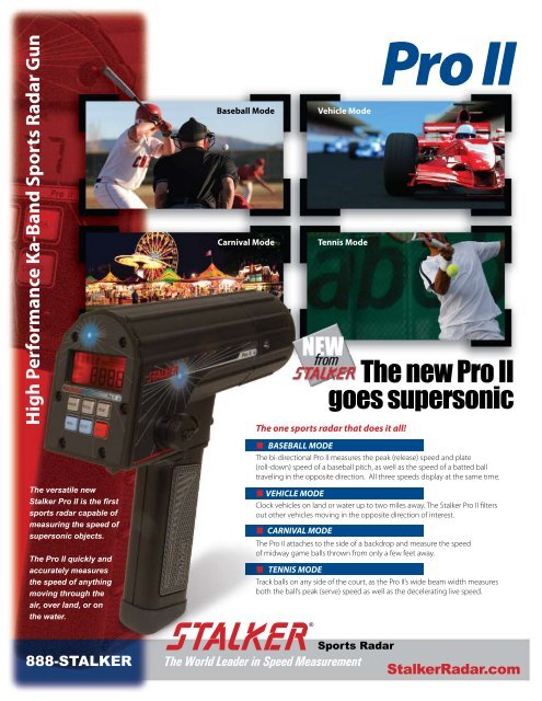 The new Pro II goes supersonic - Stalker Radar