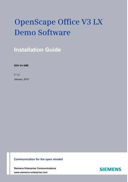Installation Guide OpenScape Office LX Demo Software _12_final