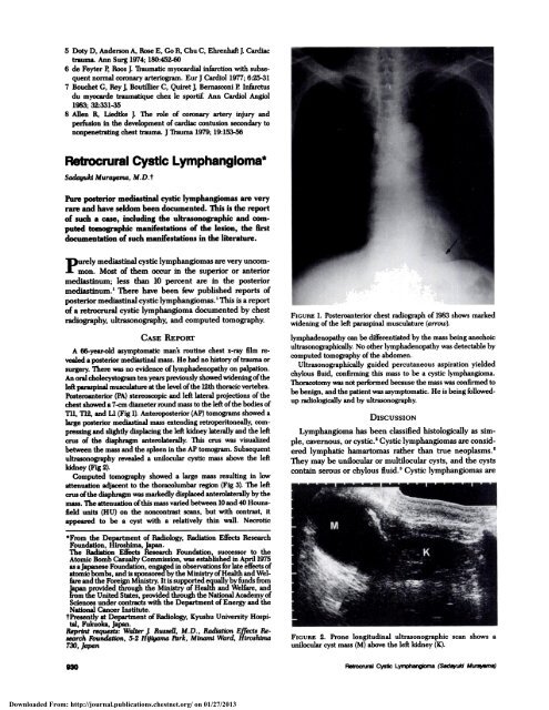 Retrocrural Cystic Lymphangioma* - Chest