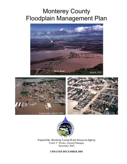 Monterey county floodplain management plan - mpwmd
