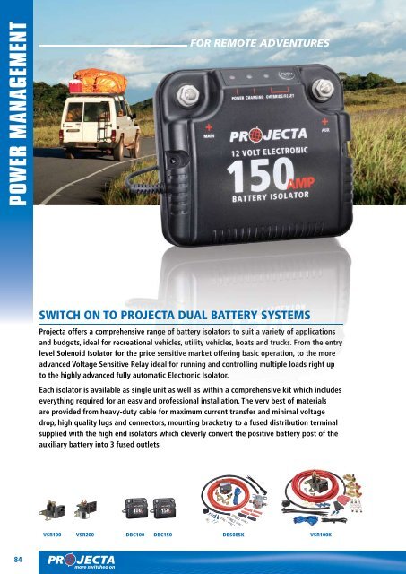 POWER MANAGEMENT - the Projecta