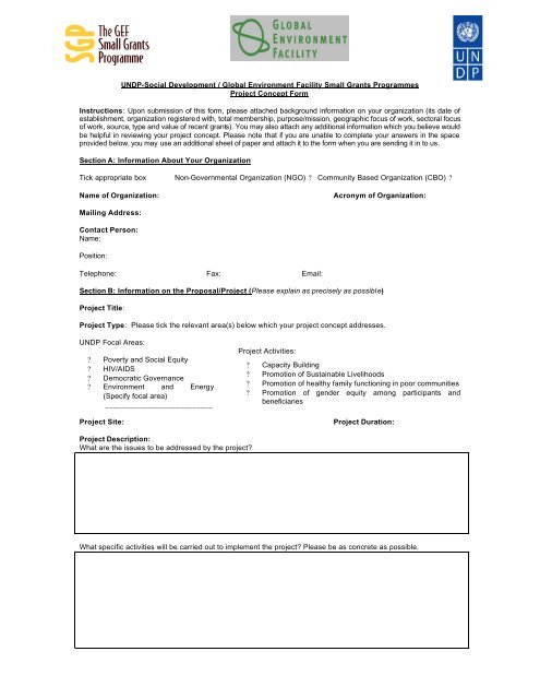 Project Concept form (PDF) - UNDP Trinidad and Tobago
