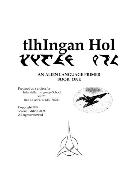tlhIngan Hol: An Alien Language Primer