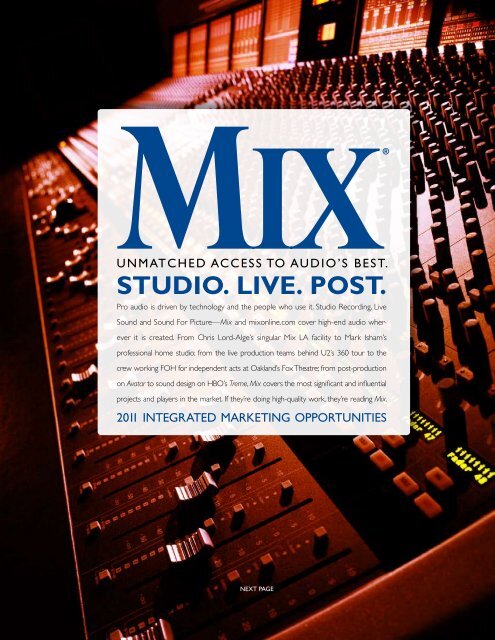 Mix Media Kit - Mix Magazine