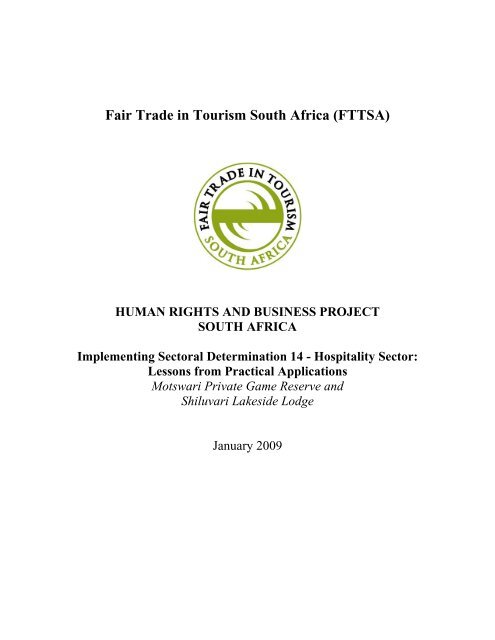 Fair Trade in Tourism South Africa (FTTSA)