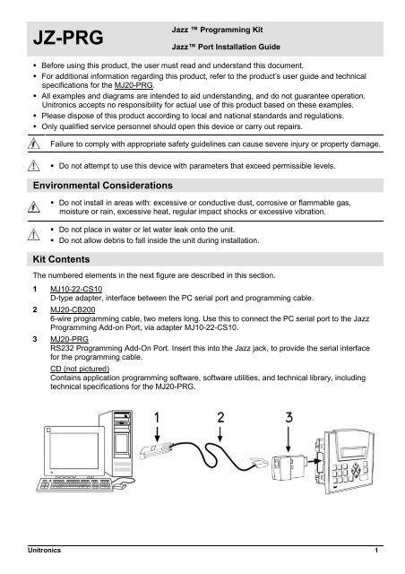 Article No.: JZ-PRG - Unitronics
