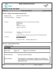Material Safety Data Sheet ROYCO 602 MIL-PRF ... - QC Lubricants!