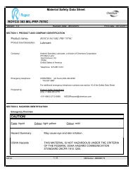 Material Safety Data Sheet ROYCO 777 MIL-PRF ... - QC Lubricants!