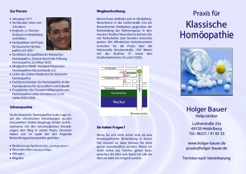 Praxis-Flyer als PDF - Holger Bauer