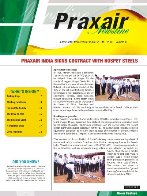 Volume III - Praxair