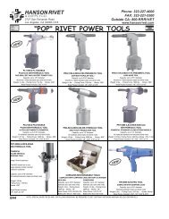 AVDEL & CHERRY RIVET TOOLS - Hanson Rivet