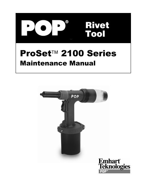ProSet™ 2100 Series - Marshall Sales, Inc.