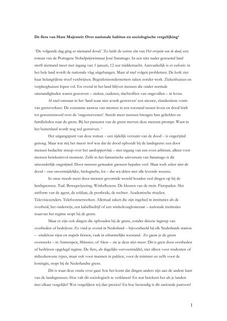 De fiets van Hare Majesteit-tekst - of Giselinde Kuipers