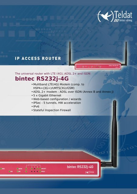 Teldat bintec RS232j-4G Router Datasheet (PDF) - 4Gon